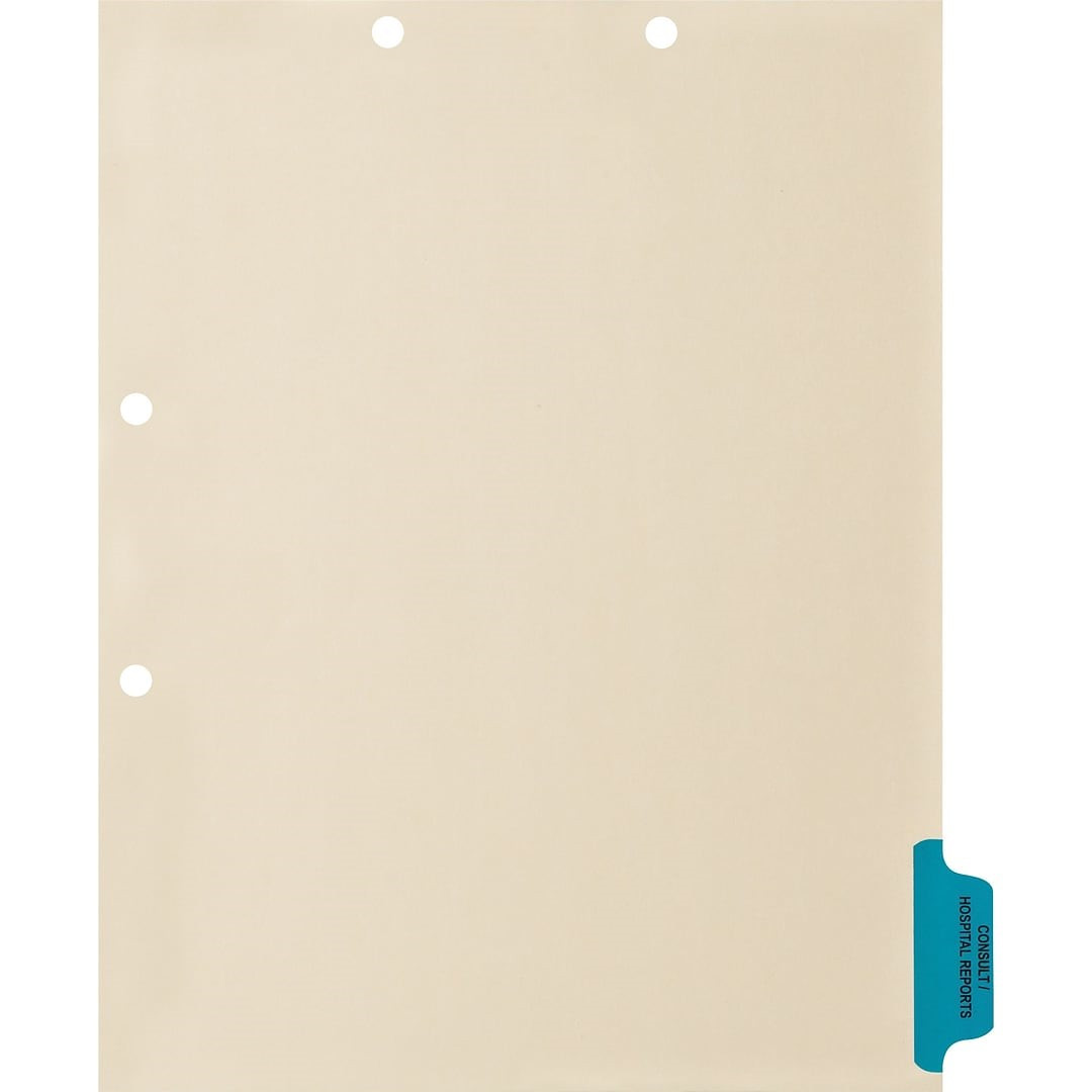 Medical Arts Press Match Colored Side Tab Chart Dividers- Consult ...