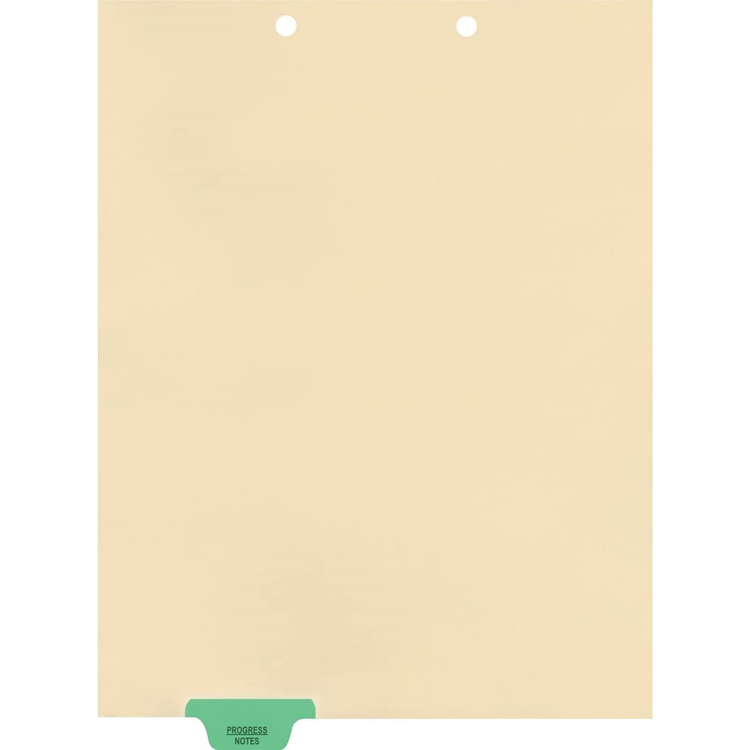 End Tab Chart Dividers- Progress Notes, Position 2 (100/Pkg)