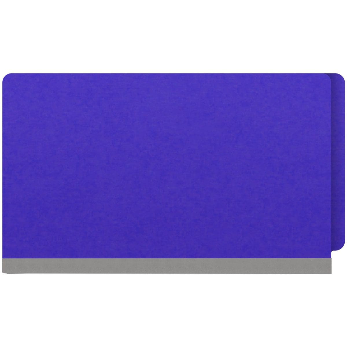 Purple legal size end tab classification folder with 2" gray tyvek ...