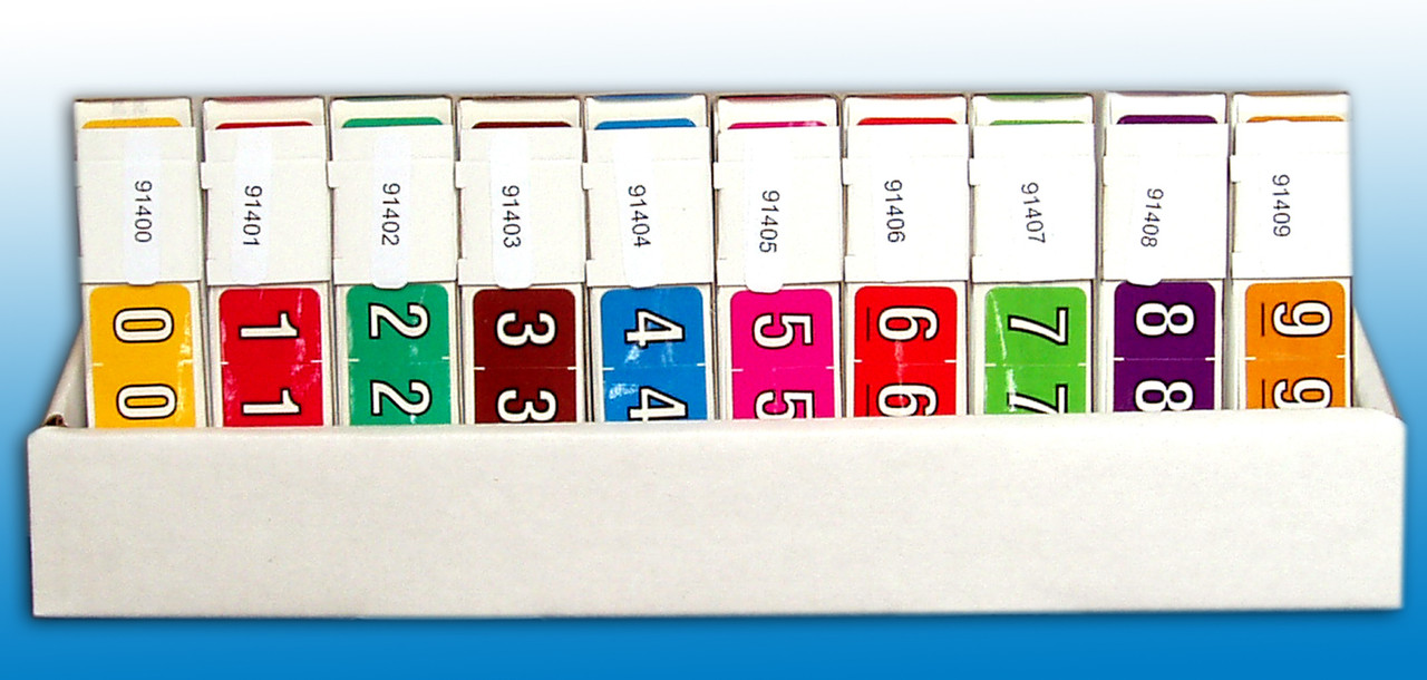 0-9 Labels Colwell Compatible 1" Roll Unit 91400 Series 10 Rolls/Unit ...