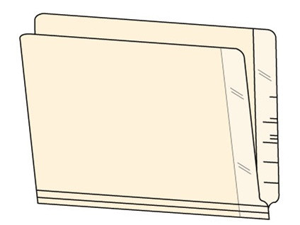 14pt manila reinforced end tab folder with reinforced mylar coated end ...