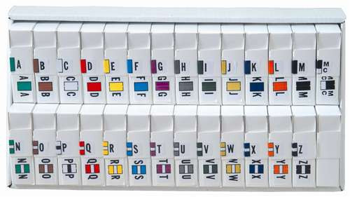 JETER Alphabetic Labels - 2900 Series (Rolls) A-Z Set with tray ...