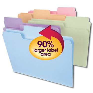 SMD11906 | Smead SuperTab Colored Folder | 1/2-Cut Tab | Letter Size ...