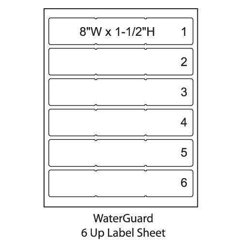 Smead ColorBar 8" WaterGuard Inkjet Printer Labels - 6 Up Sheet - Pack ...