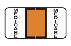 Jeter Specialty Label "Medicare" - Color Orange - Sheets for File Box ...