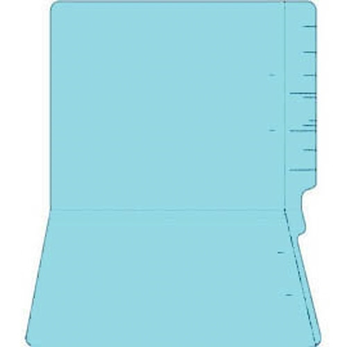 Light Blue Colored End Tab File Folder with Fasteners in Positions 5 ...
