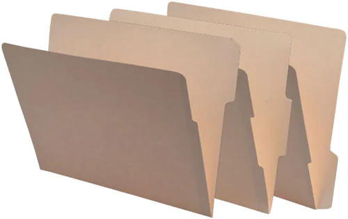 Side Tab File Folders with 1/3 Cut Assorted Tabs - Fasteners in ...