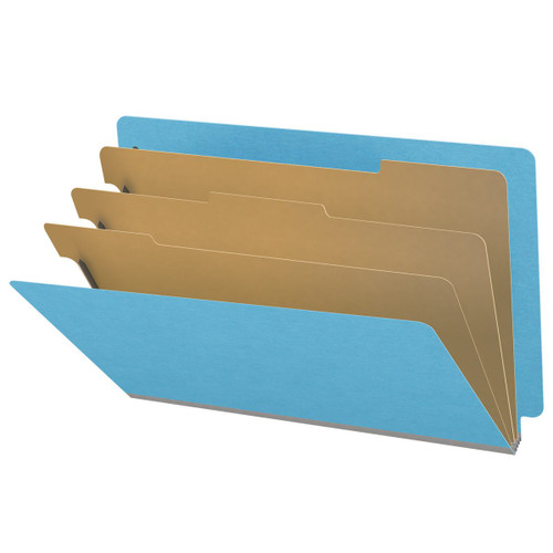 Blue Legal Size End Tab Classification Folder With 3" DV-S53-38-18BLU