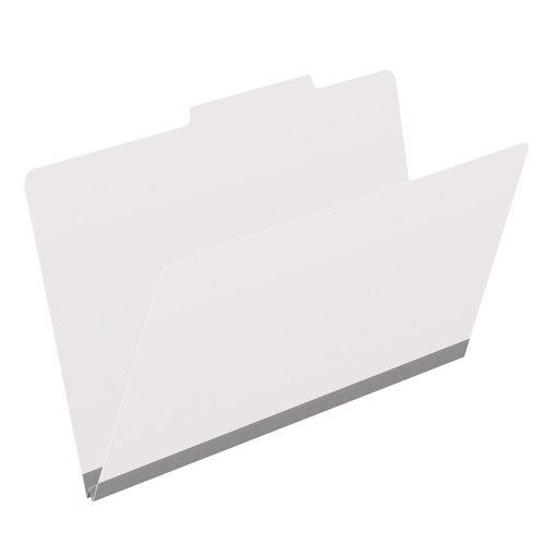 White legal size top tab classification folder with 2" gray tyvek ...