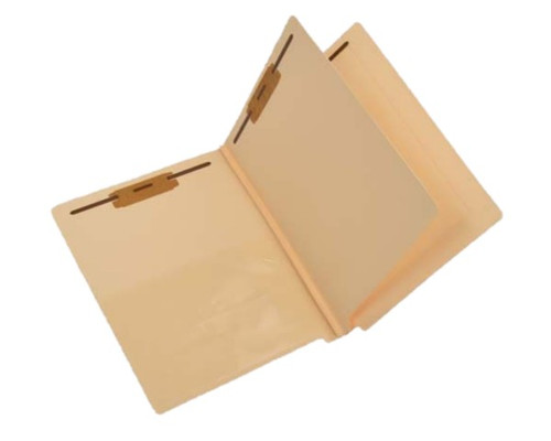 Manila letter size end tab one divider econoclass folder with 2" bonded ...