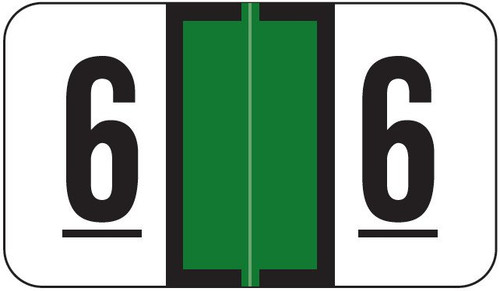 Safeguard Numeric Label - SGNM Series (Rolls) - 6 - Dk. Green | Numeric ...