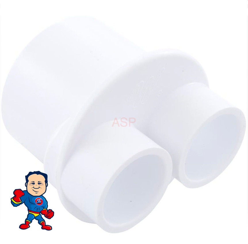 Transition Style Manifold, 3/4" Slip, 2 Port, 1-1/2" Slip