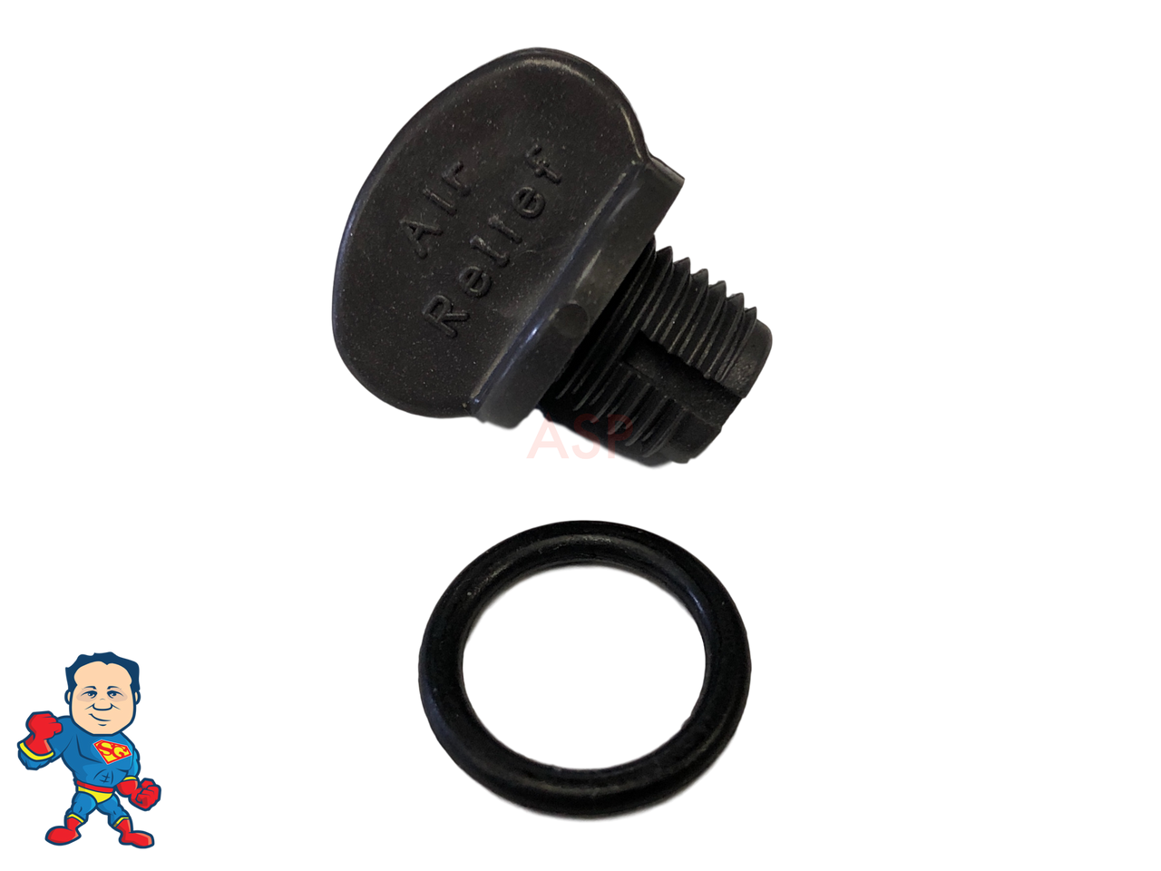 Bleeder Plug Wing Nut Style with O-Ring, Cmp, For Pressure Filter Cap