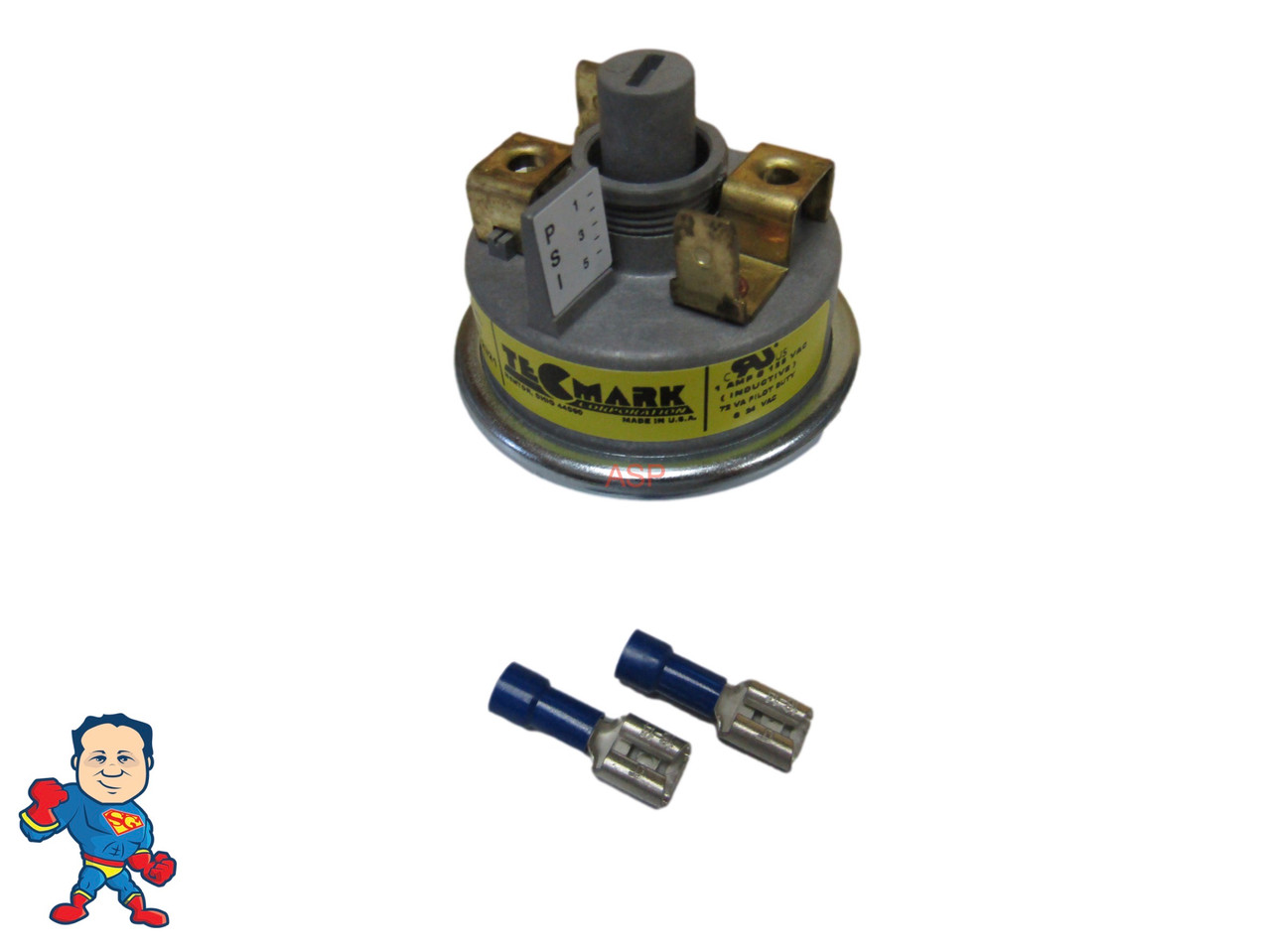 Optional Pressure Switch 1/8" mpt 1 Amp with (2) Spade Connectors fits ...