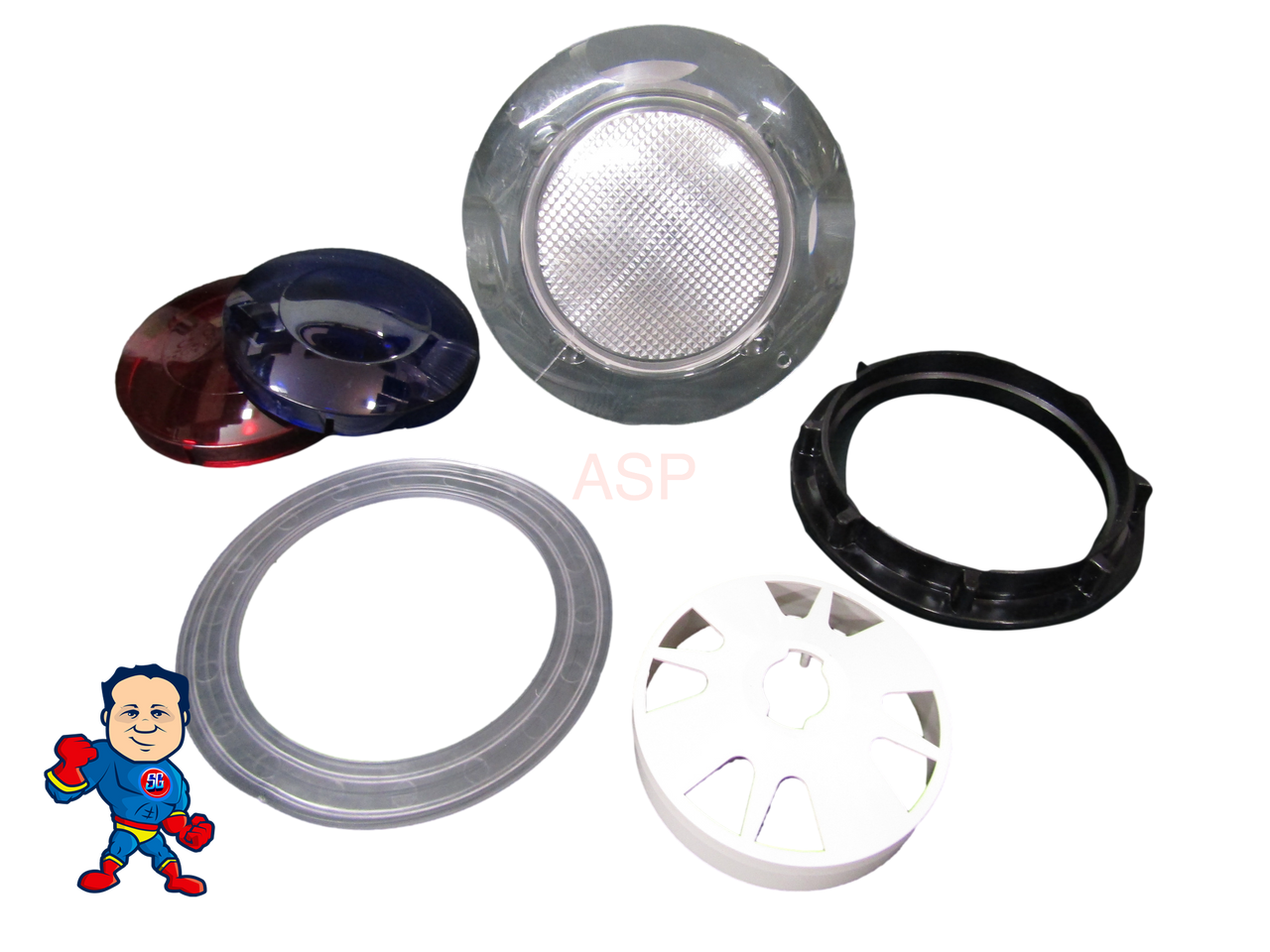 Spa Hot Tub Light 5" Face Replacement Part Lens 3 5/8" Hole