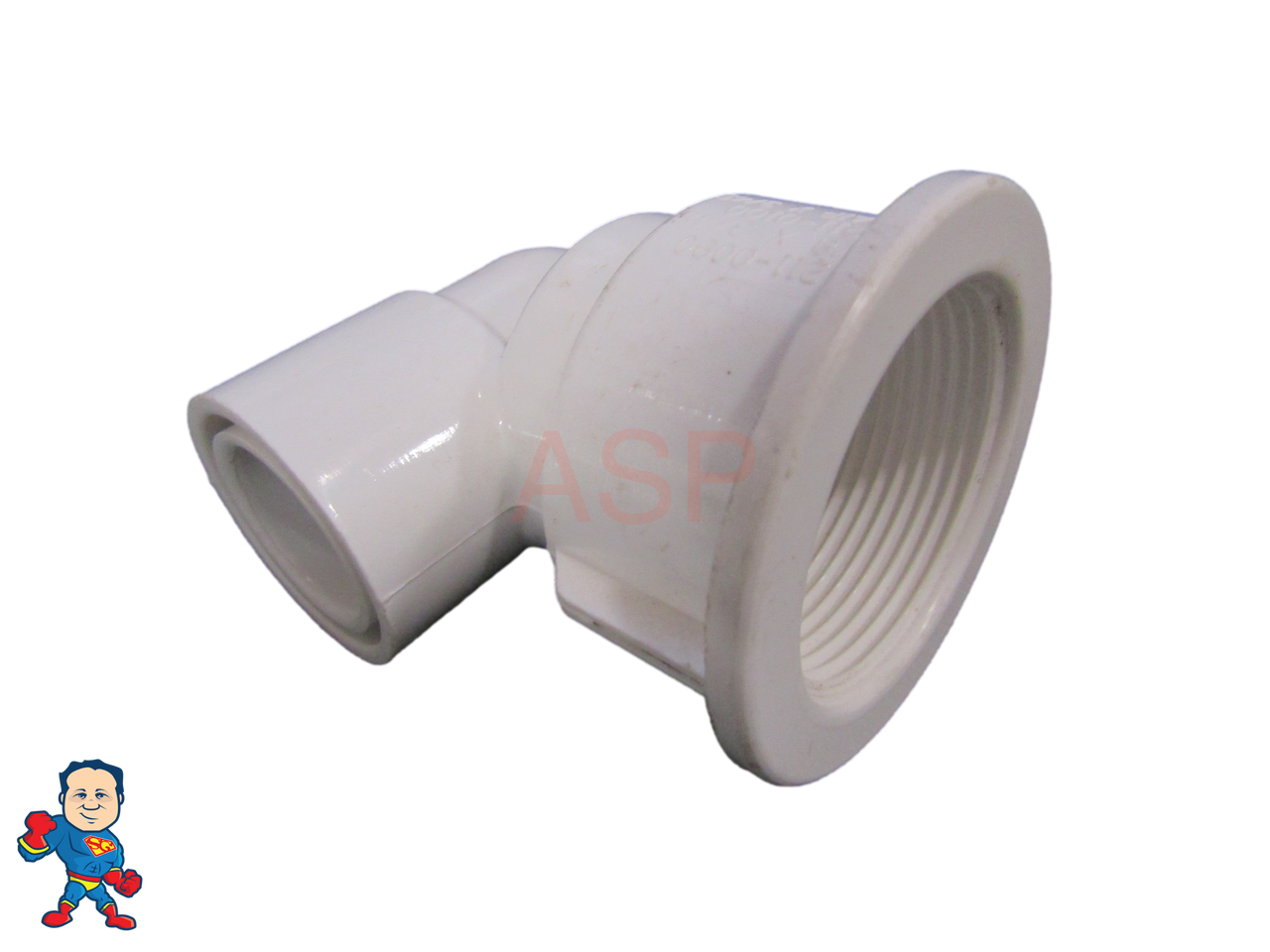 Jet Body, Waterway Mini Jet, Air 3/8" Barb x Water 1/2" Slip, Ell