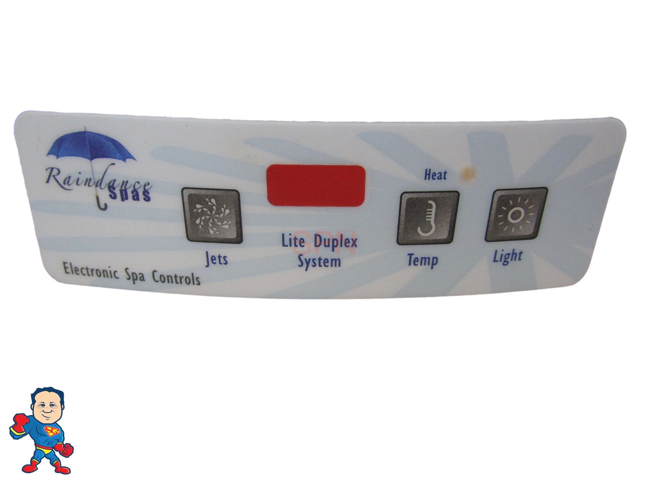 E4, Rectangle, Overlay, Raindance Spas, Topside, Lite Duplex Digital, 3 ...