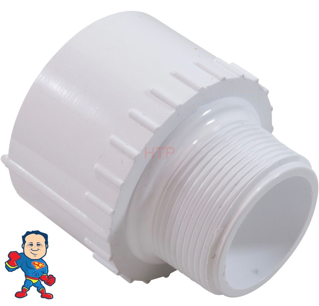 Adapter Fitting, 2" Slip x 1 1/2" Male Pipe Thread Pool Pump Fitting