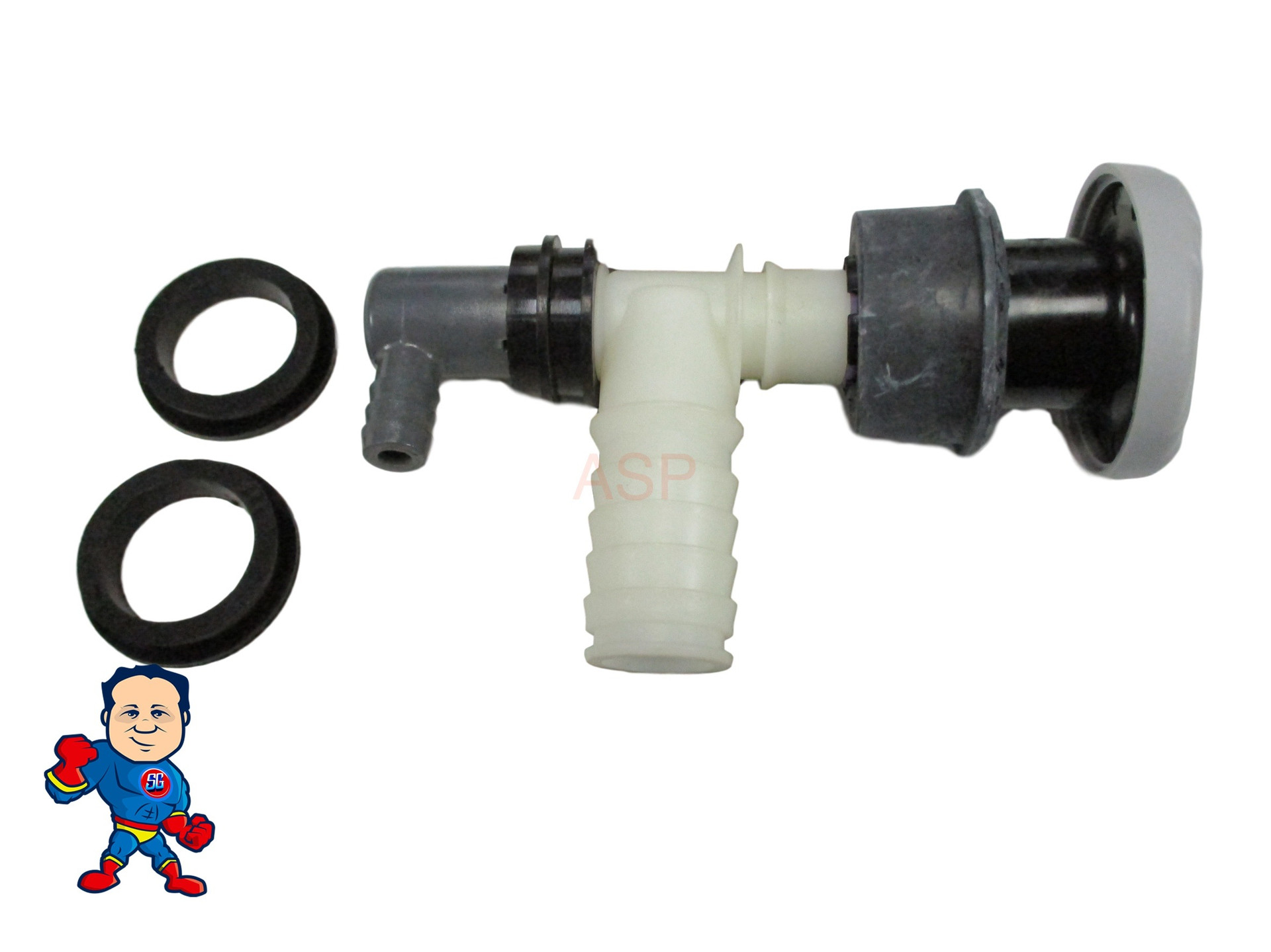 NLA Thermospa Jet Kit, 1-13/16", Gray, JTS Jet Body