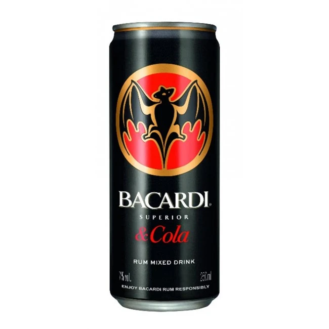 Bacardi Rum & Cola Can (250ml) - Champagne One