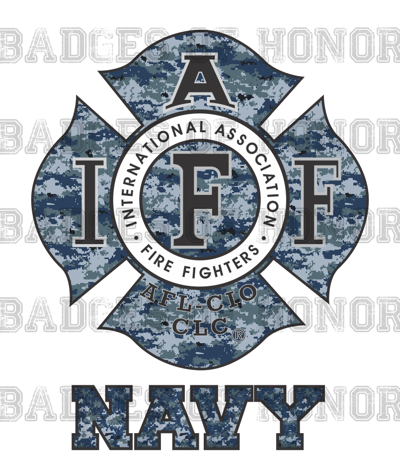 IAFF Navy Camo Decal