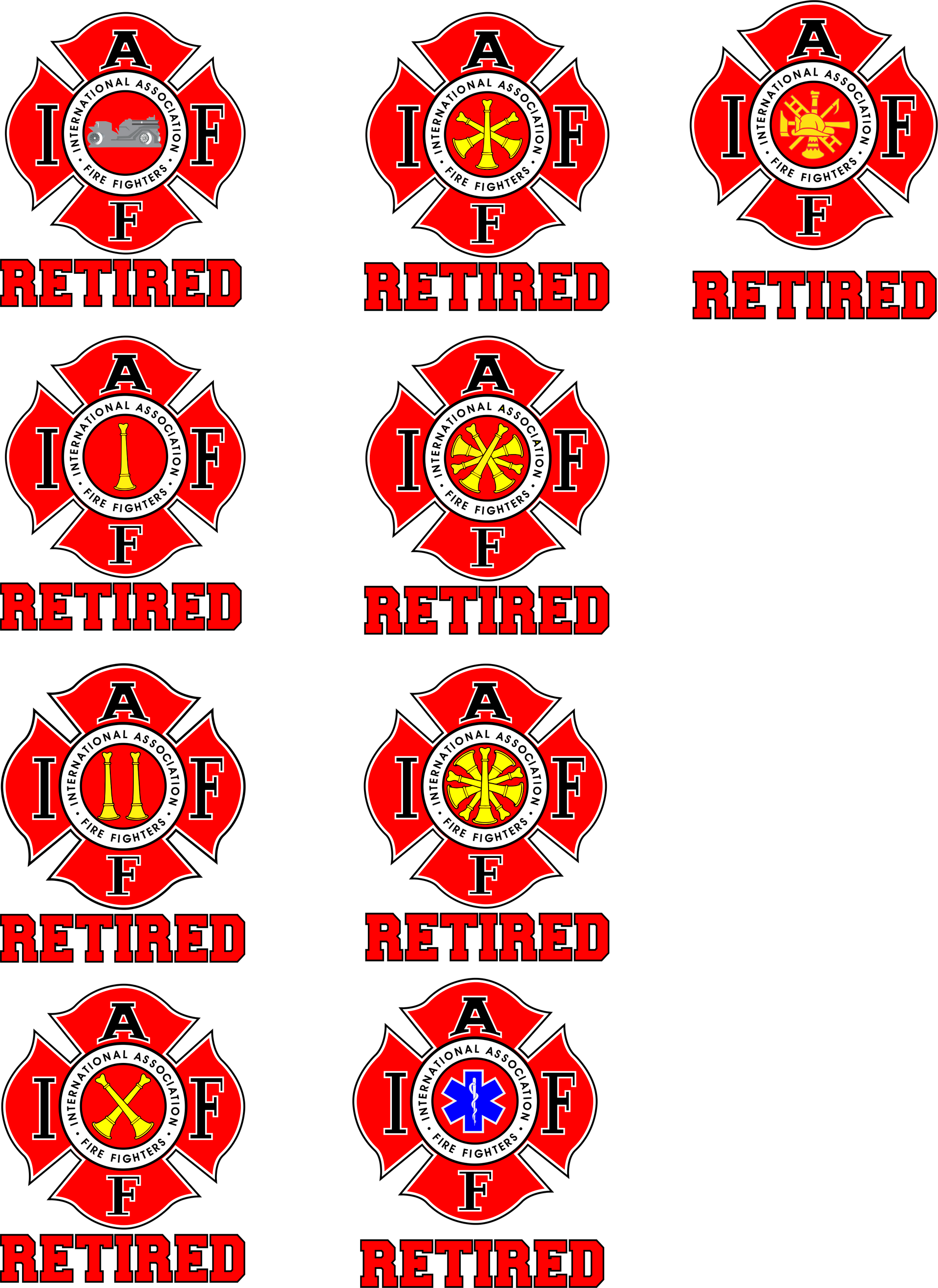 Retired Fire Fighter Rank Shirt