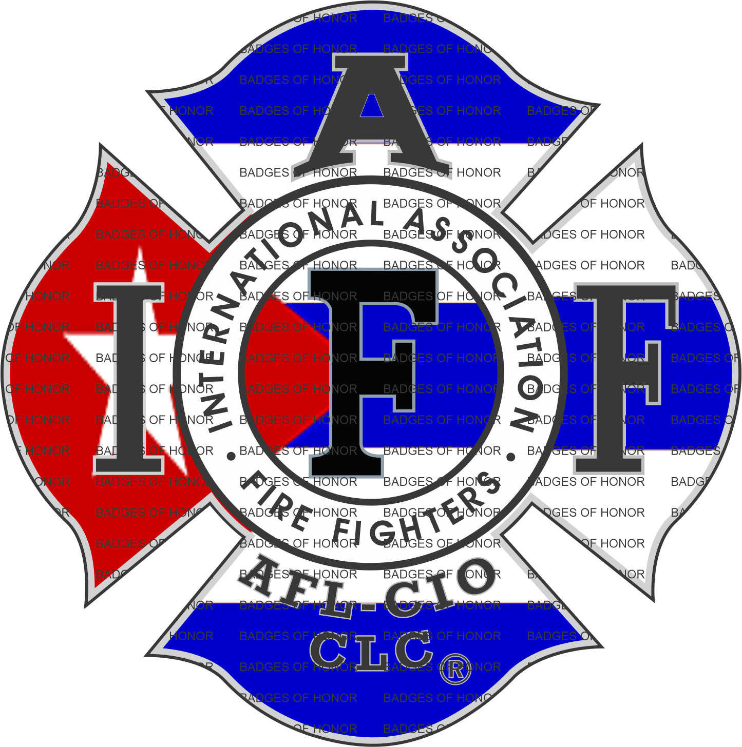 IAFF Cuban Flag Decal 4 inch