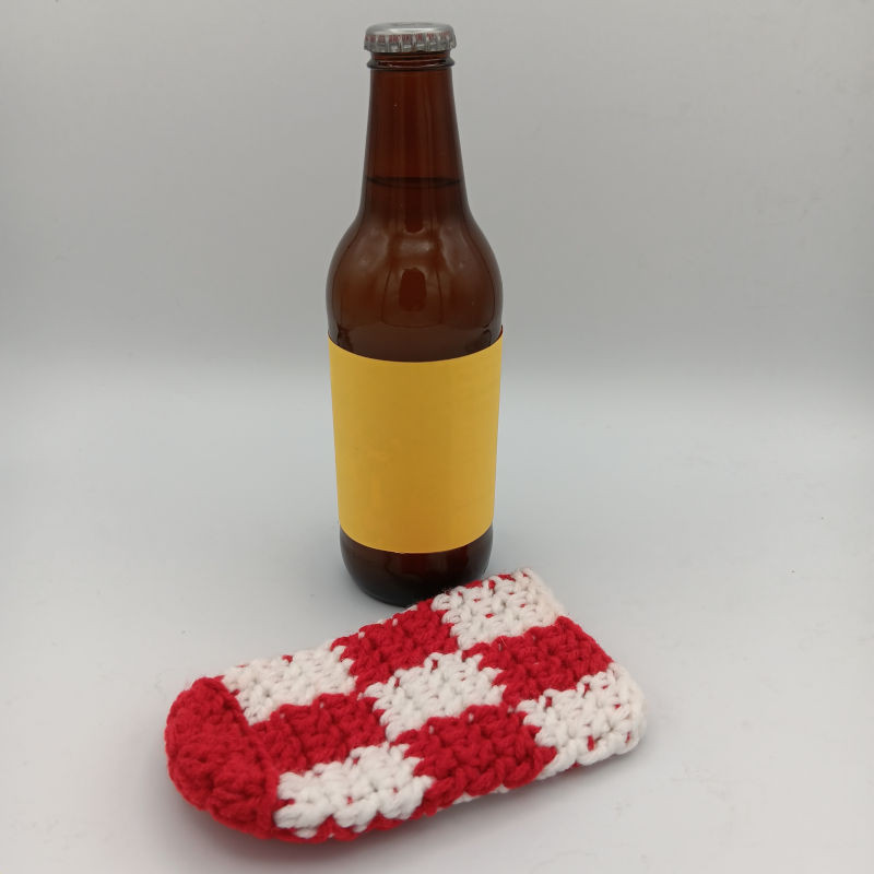 Red Boing Ball Patterned Beverage Cozy For Soda/Beer Bottles - Amiga On ...