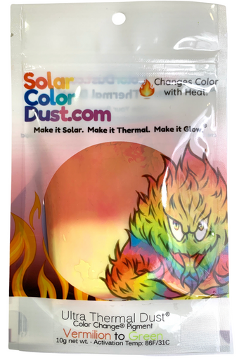 Ultra Thermal Dust® 86ºF - Vermilion to Green - Heat Sensitive - Color ...