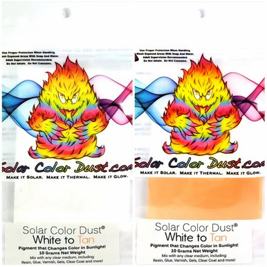 SolarColorDust® - White to Tan - Sunlight Sensitive Color Change ...