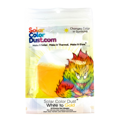 SolarColorDust® - White to Gold - Sunlight Sensitive Color Change ...