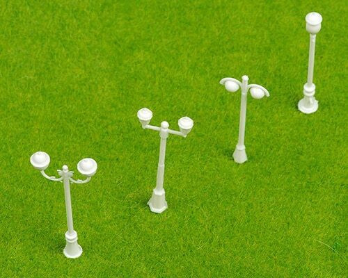 Scale Model Street Light 4Pc | 1:75 (48-54mm) | White | Sold by 4Pc/Pk ...