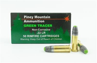 Piney Mountain .22 LR GREEN TRACER 40gr - 50 Rounds