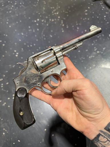 USED Smith & Wesson Victory Model 38SPL Nickel Revolver - MadisonGuns.com