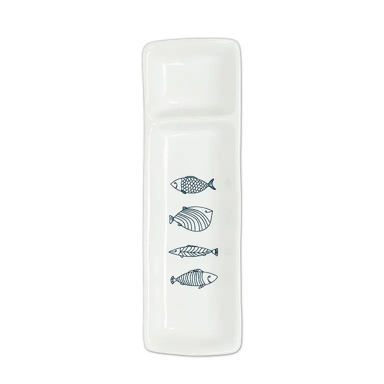 2-Section Fish Dip Plate
