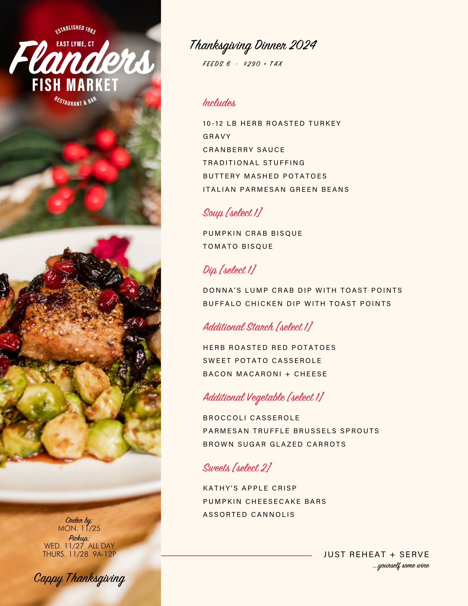 Catering + Holiday Meals