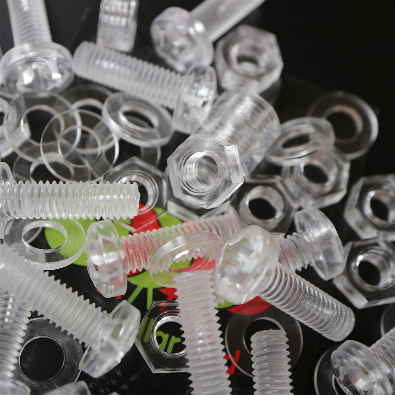 10x Transparent Clear Plastic Acrylic M8 x 20mm Nuts & Bolts, Acrylic ...