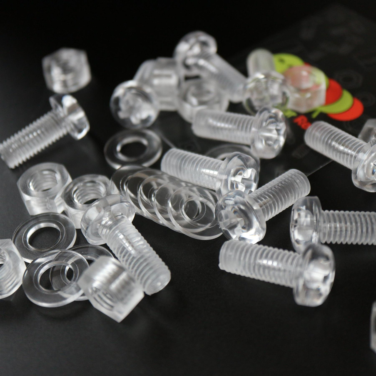 10x Transparent Clear Plastic Acrylic M8 x 20mm Nuts & Bolts, Acrylic ...