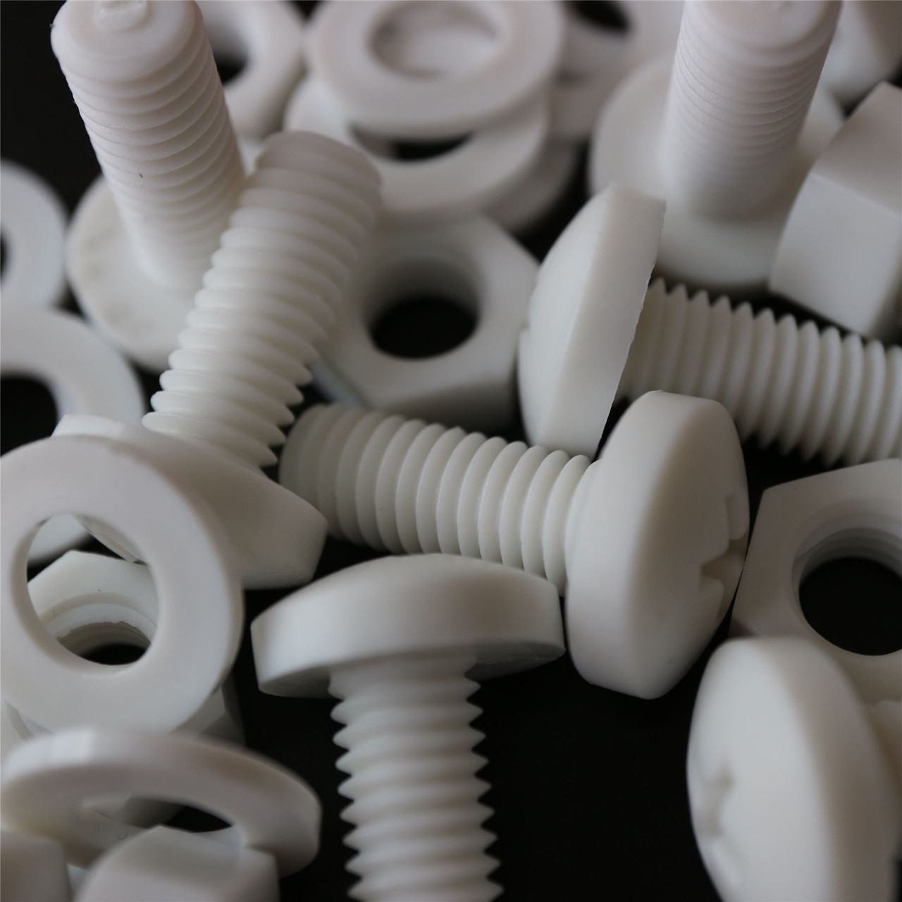20 x White Philips Pan Head Screws Polypropylene (PP) Plastic Nuts and ...