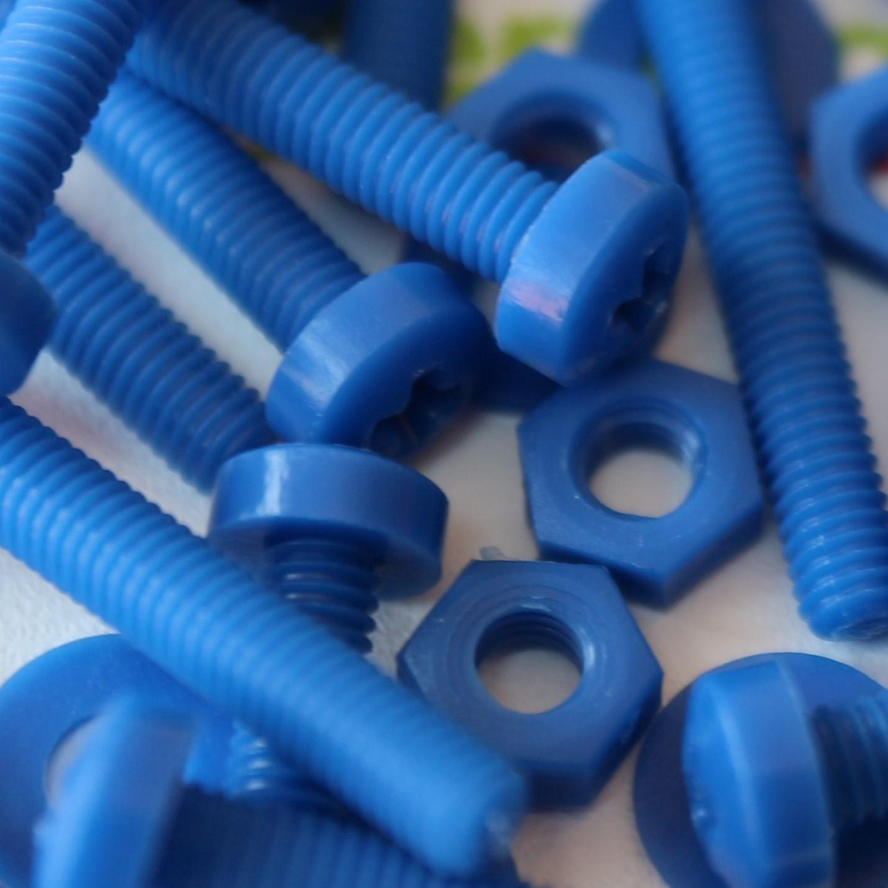160 x Blue M3, M4, M5, M6, M8 - Philips Pan Head Screws Polypropylene ...