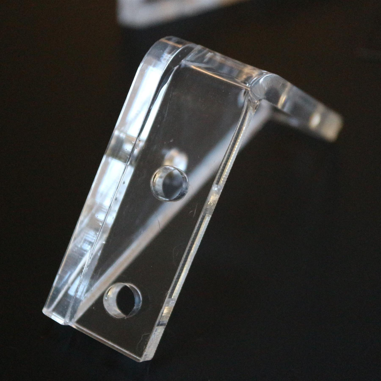 4 x V3, 5mm thickness, Corner Brackets, Clear Transparent Perspex ...