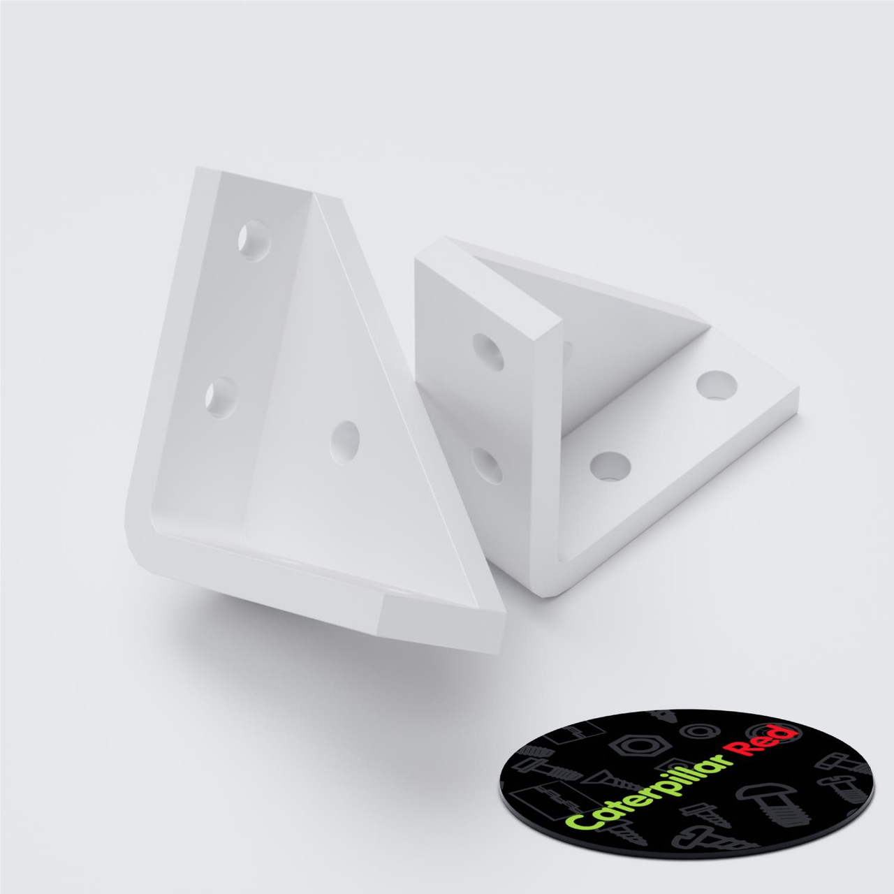 4x v3 Brackets, Polished White Acrylic, 20x M5 Bolts