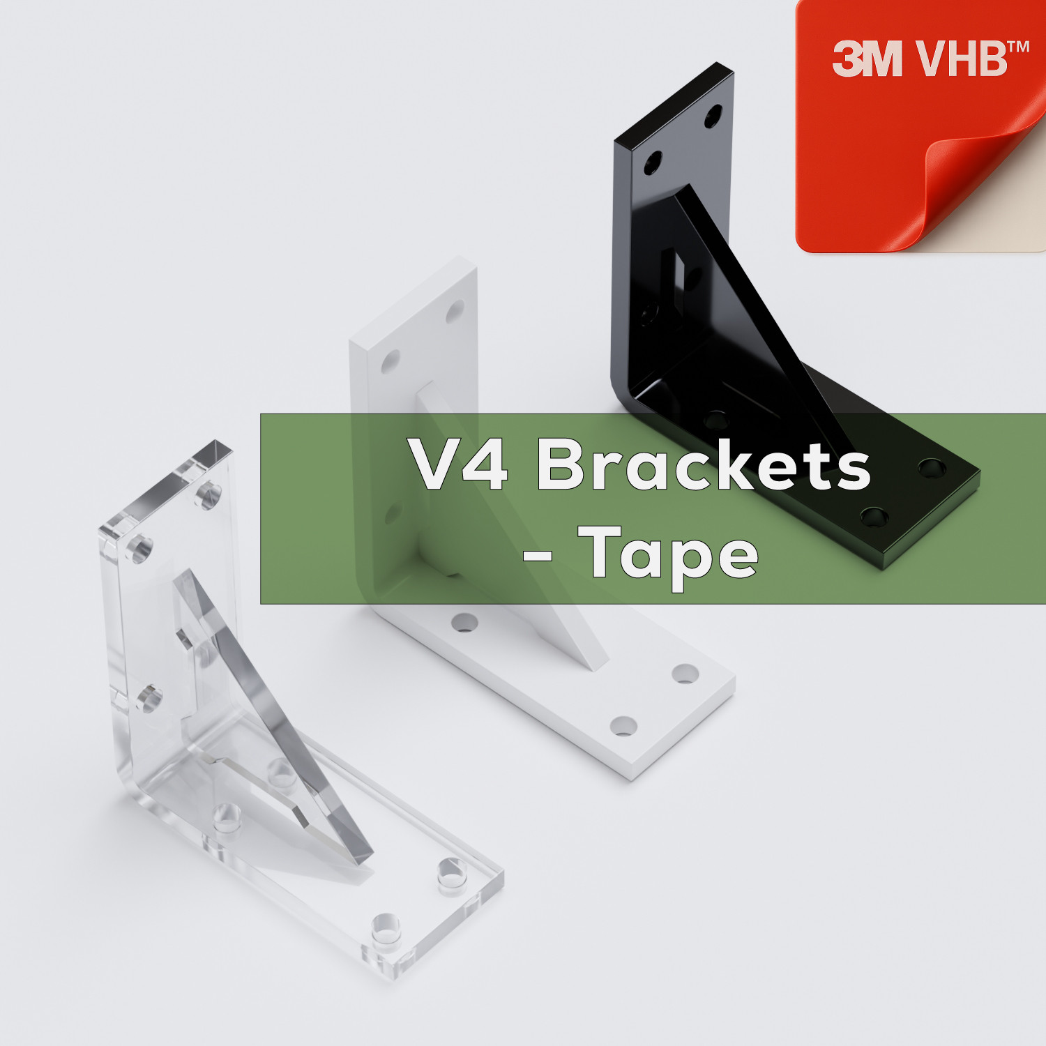 Brackets - Brackets - With Tape - V4 Brackets With Tape - Caterpillar Red