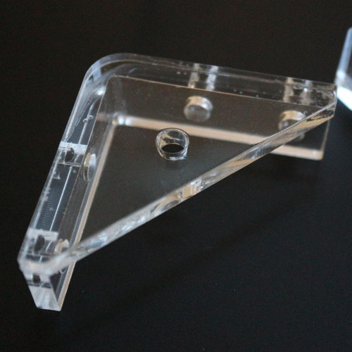 4 x V3, 5mm thickness, Corner Brackets, Clear Transparent Perspex ...