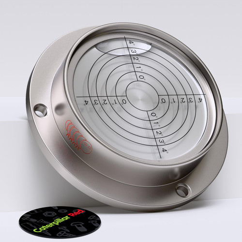 90mm Flanged Metal Bubble Level, Clear