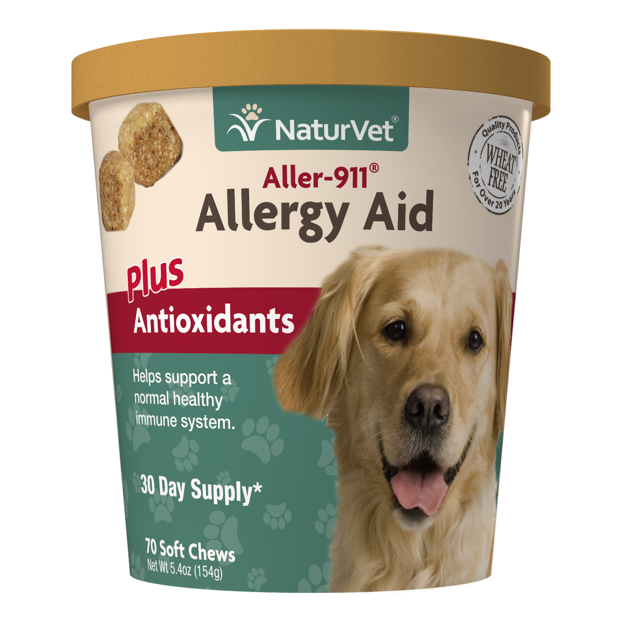 NaturVet Aller-911 Allergy Aid Soft Chew 70 Tablets (Soft Cup)