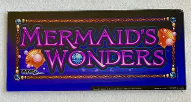 WMS Mermaids Wonders Lower Marquee glass - Casino Network Inc