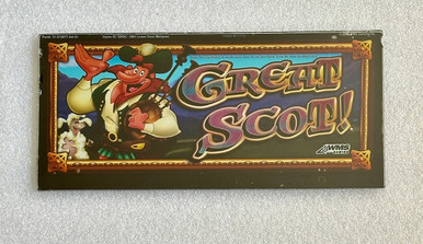WMS Great Scot Lower Marquee glass - Casino Network Inc