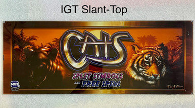 IGT Cats Slant Top Glass - Casino Network Inc