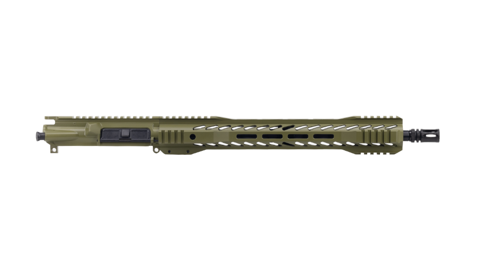 ALWAYS ARMED 16" 5.56 NATO Quad Rail Upper Receiver - Bazooka Green